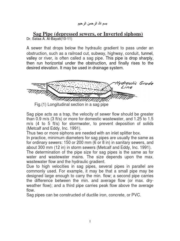 L Inverted Siphon 3rd C | Sanitary Sewer | Transparent Materials
