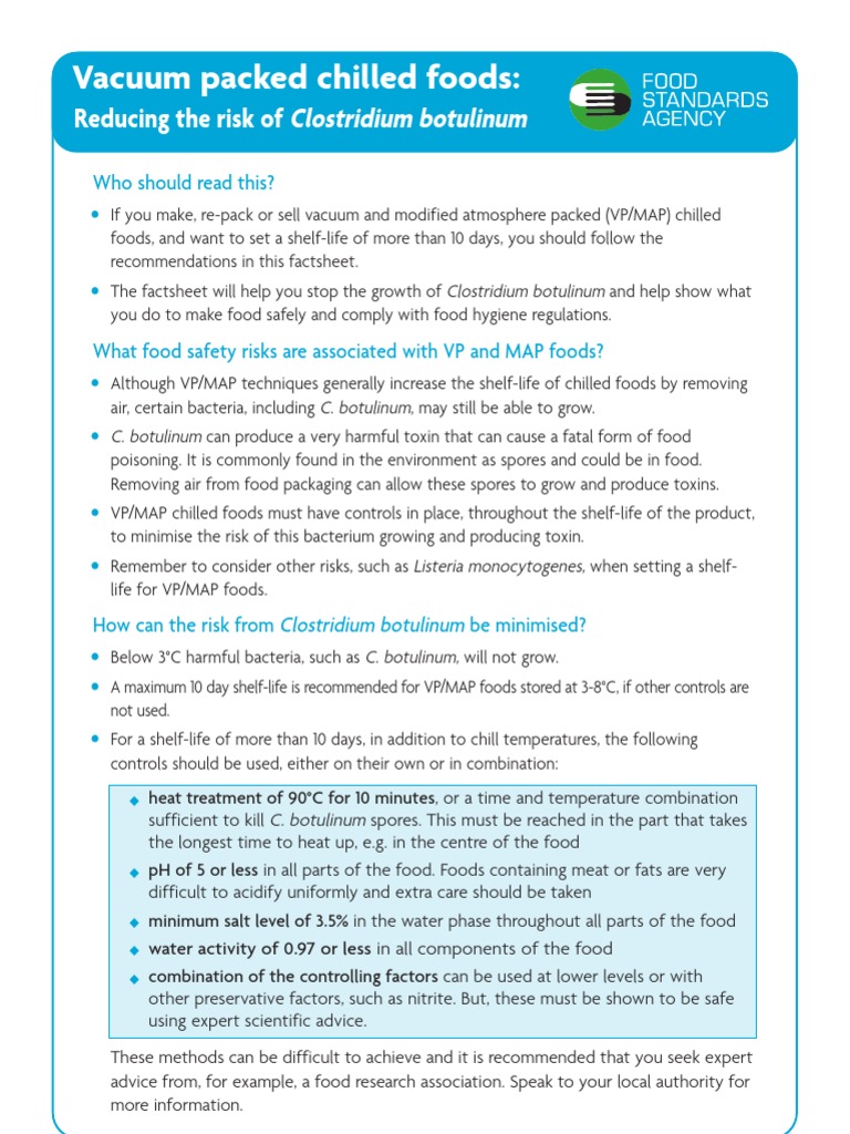 Vac Pack 0708 | PDF | Shelf Life | Botulinum Toxin