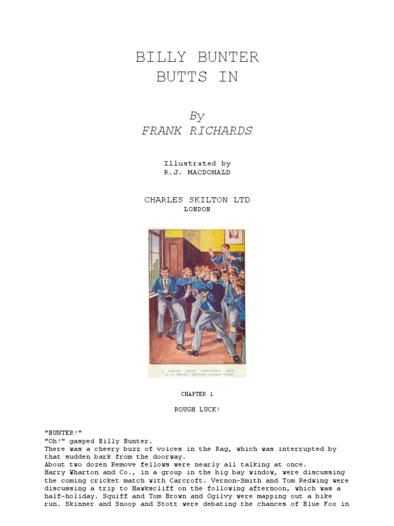 09 - Billy Bunter Butts in | PDF | Leisure