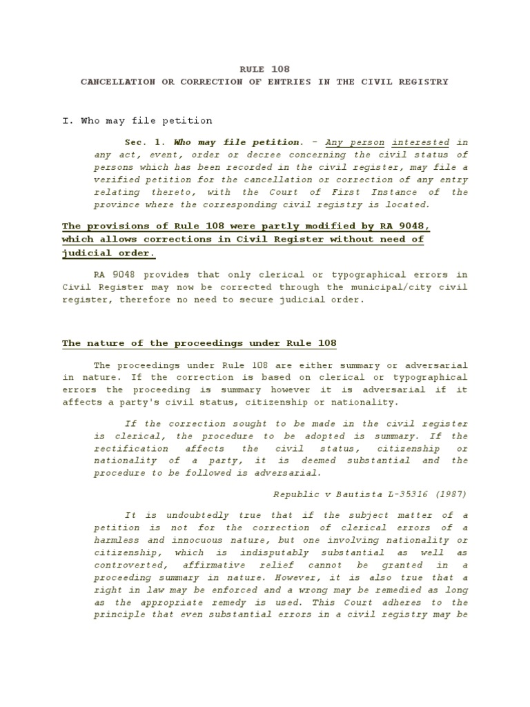 Rule 108 | Download Free PDF | Judgment (Law) | Lawsuit