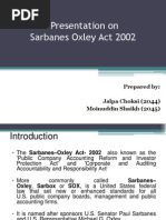 Sox Compliance Checklist | PDF | Sarbanes–Oxley Act | Audit