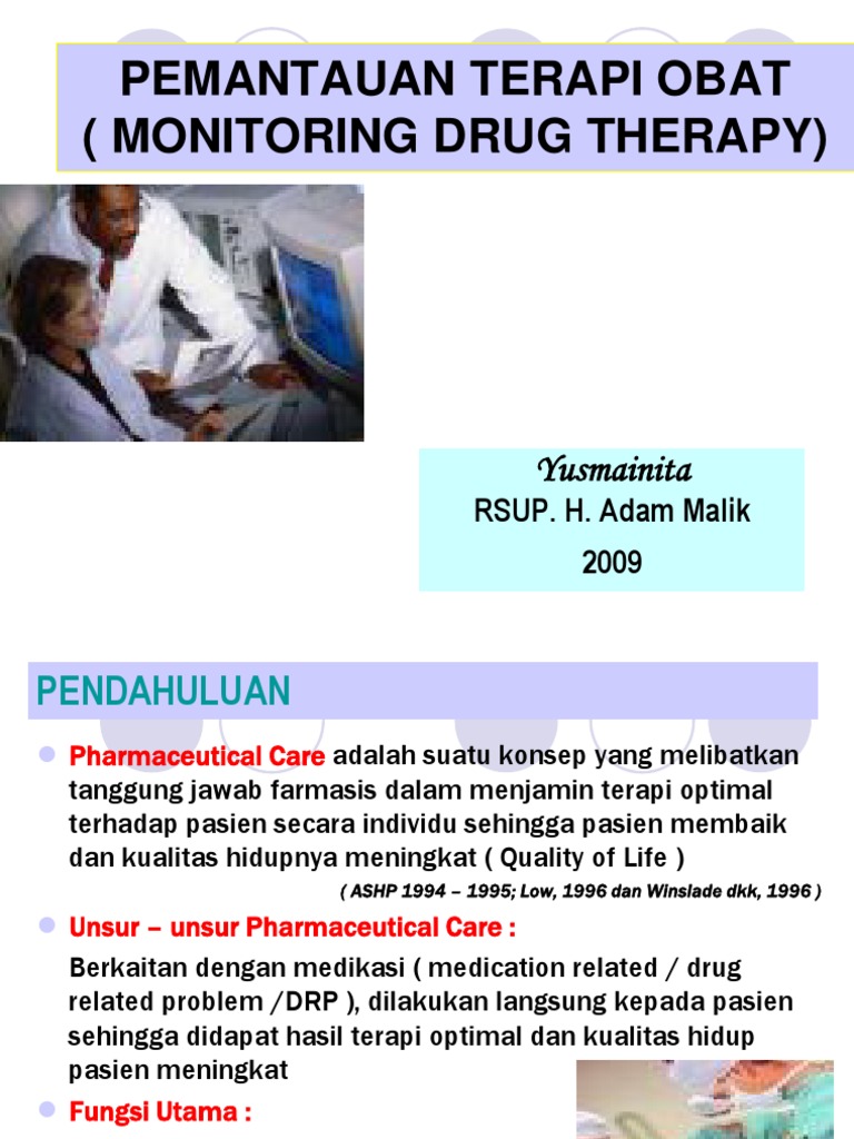 Yanfa Slide Pemantauan Terapi Obat Monitoring Drug Therapy | PDF