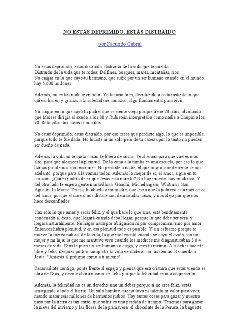 No Estas Deprimido Estas Distraido | PDF | Religión y espiritualidad