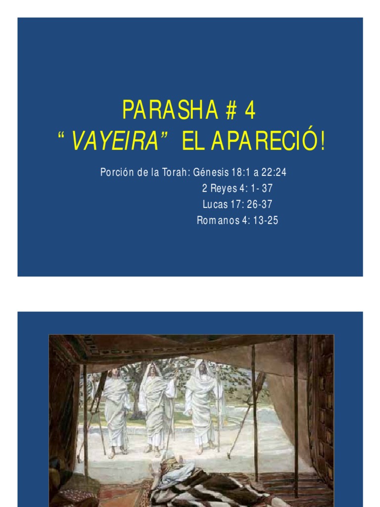 PARASHA #4 Vayeyra El Aparecio .Power Point | PDF | Abrahán | Sarah