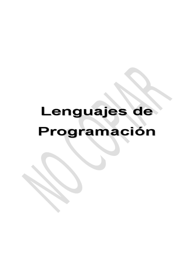 Historia de Los Lenguajes de Programacion | PDF | Lenguaje de ...
