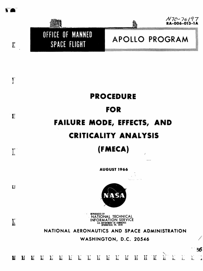 NASA Apollo FMEA | PDF | Apollo Program | Reliability Engineering