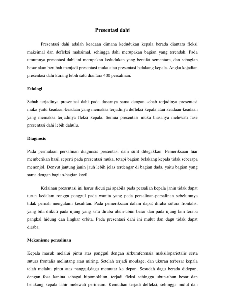 Presentasi Dahi | PDF