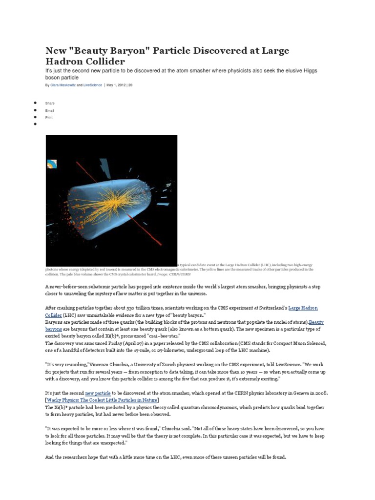 HG Boson SCNTFC America | PDF | Large Hadron Collider | Particle Physics