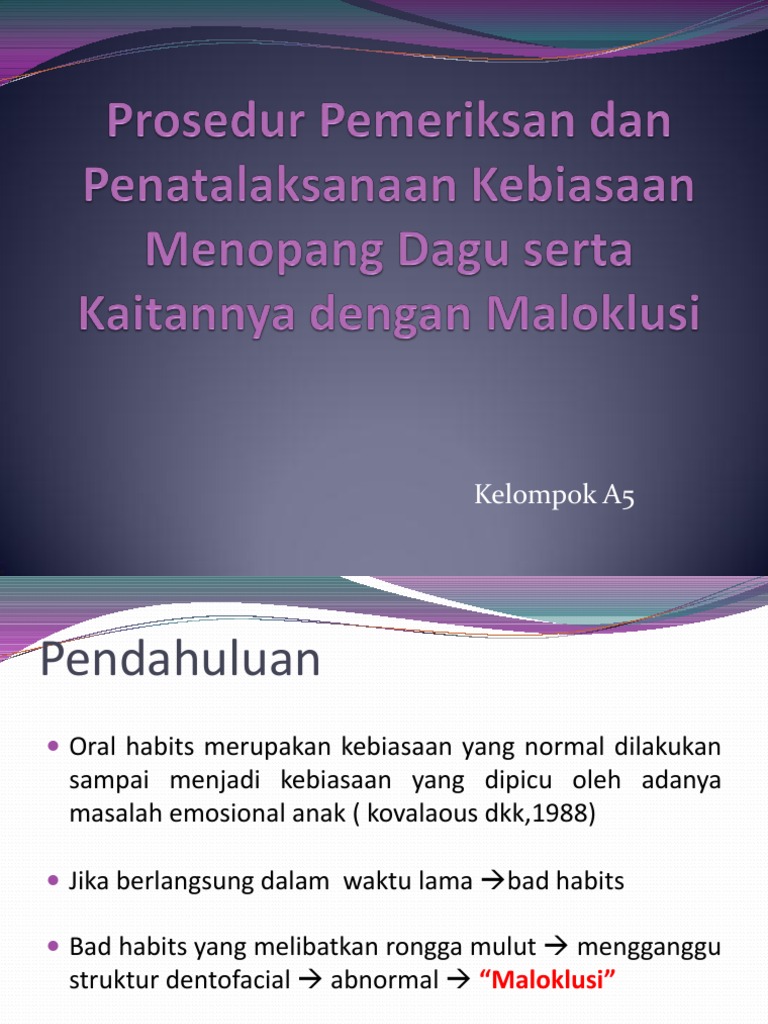 Kebiasaan Menopang Dagu dan Dampaknya | PDF