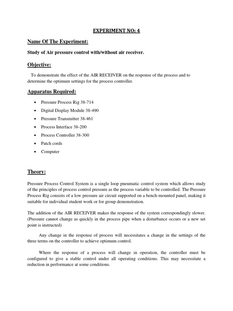 Process Control Lab Manual | PDF | Radiator | Heat