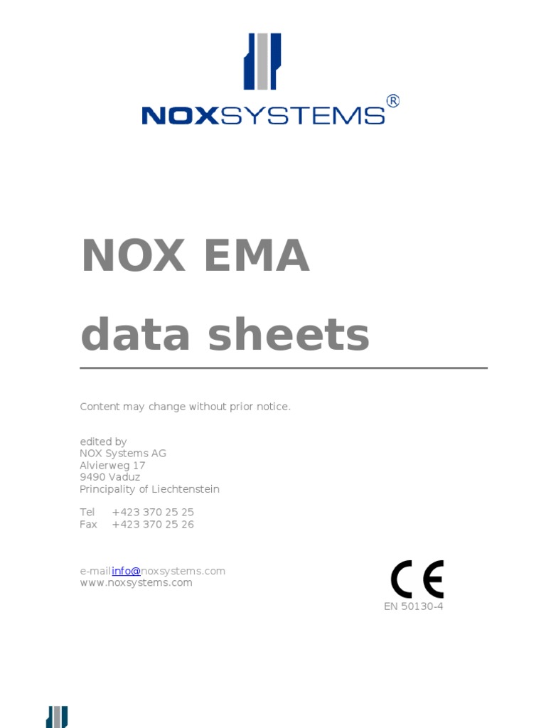 NOX E Datasheets | PDF | Relay | Electromagnetism