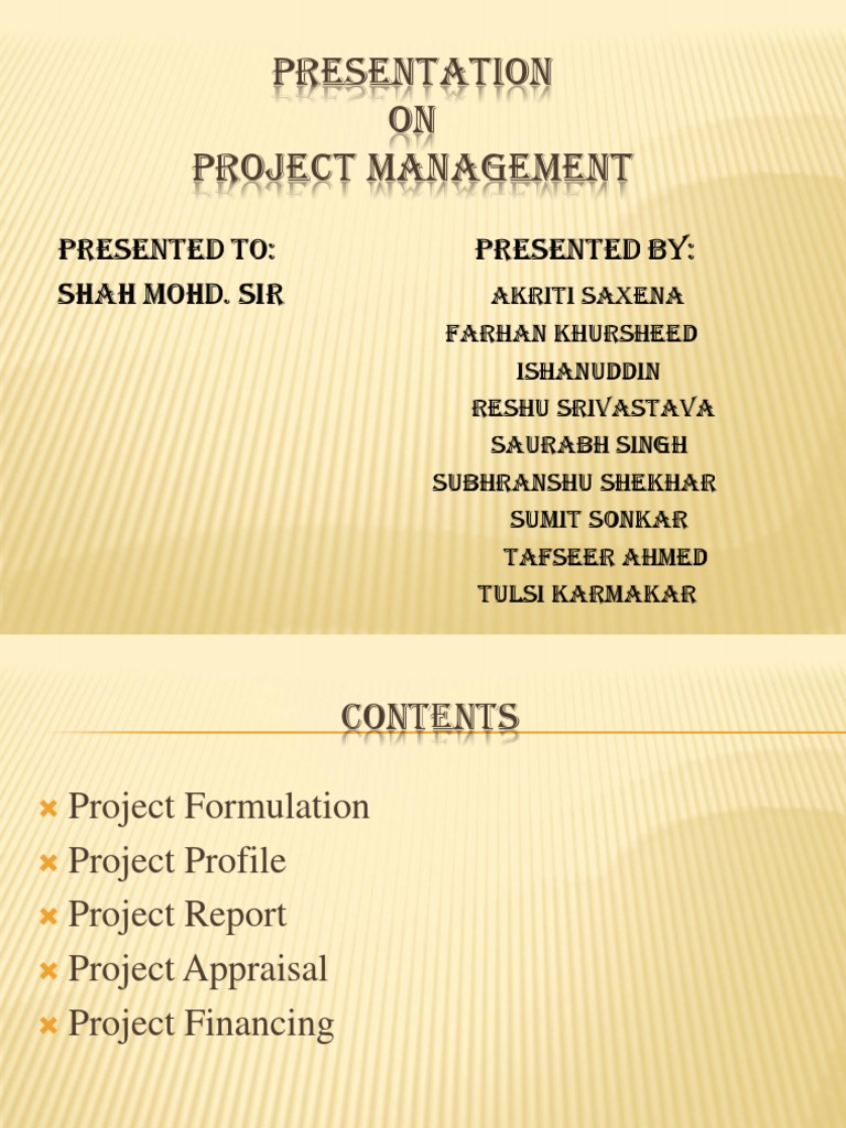 Project MGMT Presentation | PDF | Net Present Value | Internal Rate Of ...