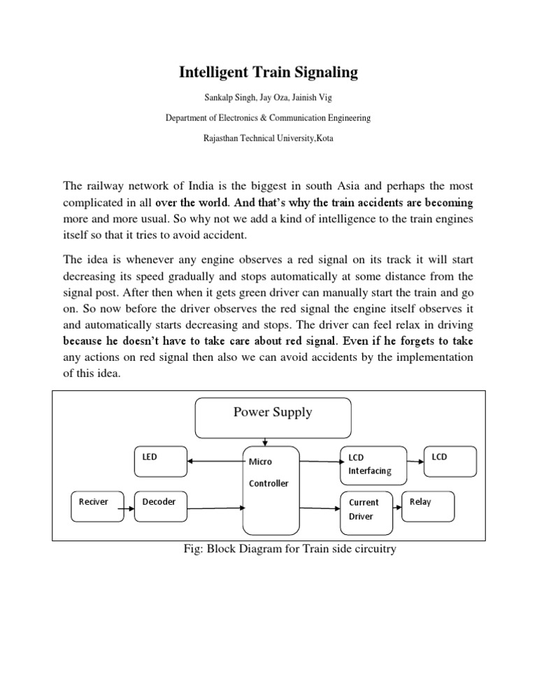 Intelligent Train Signaling System | PDF | Business | Technology ...