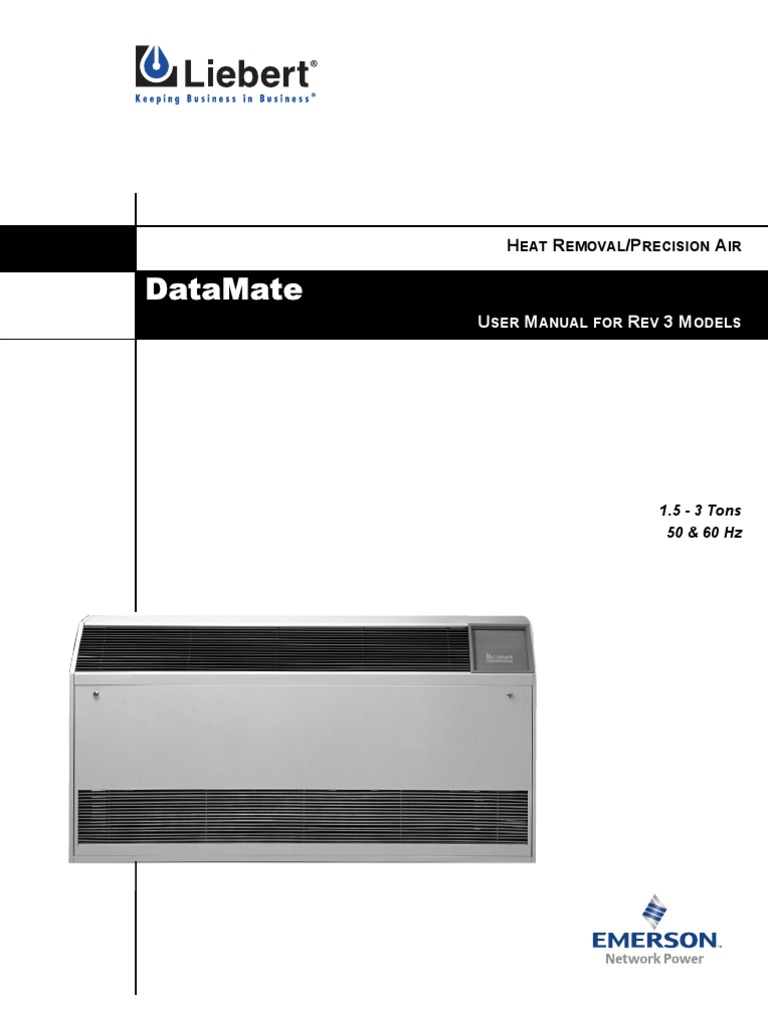 Liebert Manual Datamate | PDF | Air Conditioning | Electrical Wiring