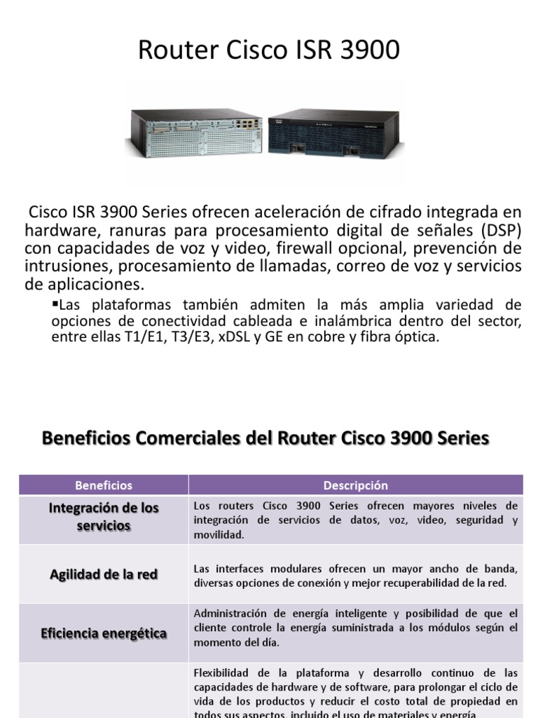 Router Cisco ISR 3900 | PDF | Enrutador (Computación) | Red privada virtual