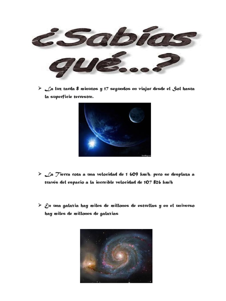 Datos Curiosos Del Universo | PDF | Vía láctea | Universo