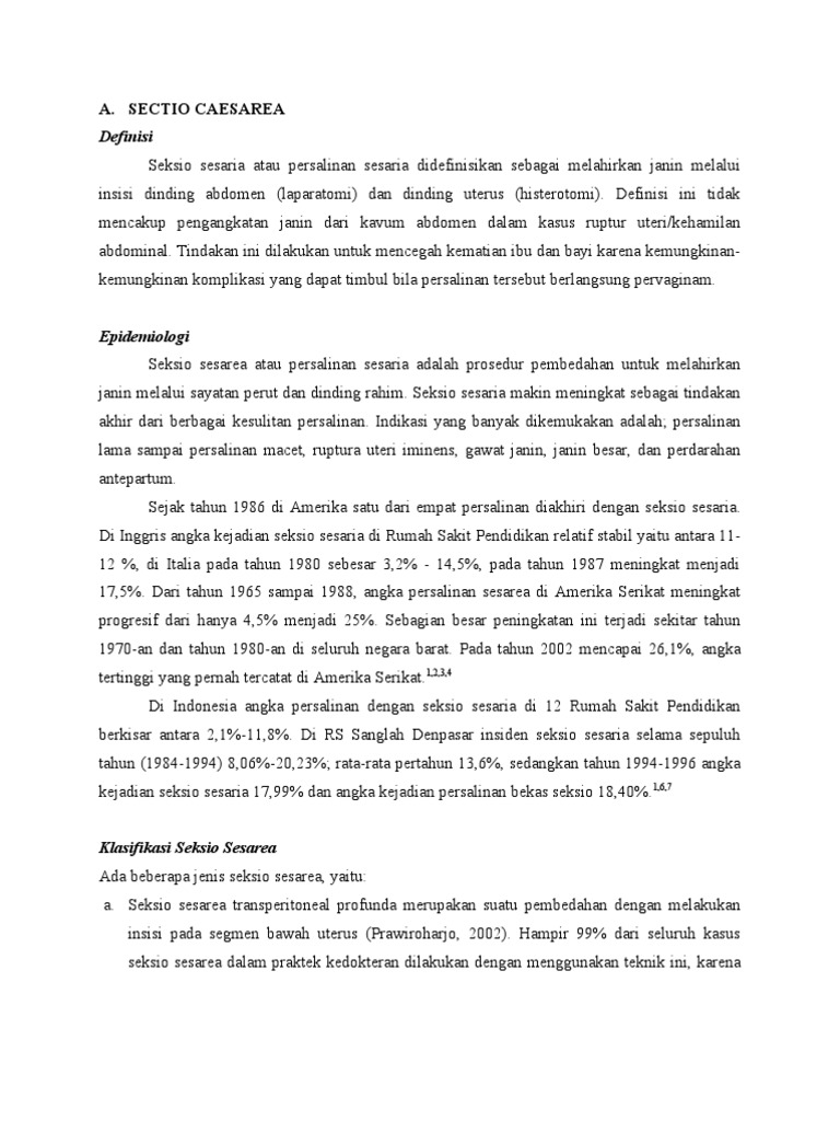 Sectio Caesarea | PDF