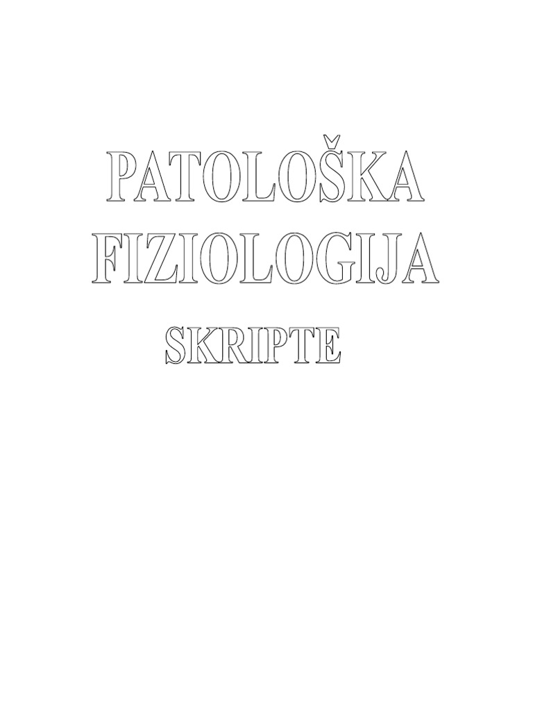 Patološka fiziologija - skripta | PDF