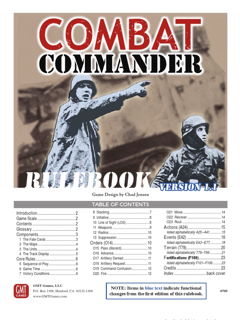 Combat Commander Europe Rules | PDF | Artillery | Playing Cards