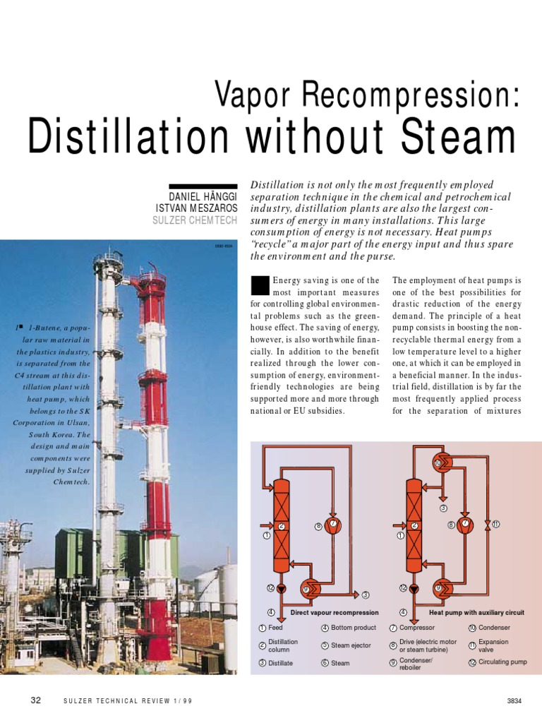 Steam Distillation | PDF | Distillation | Heat Pump