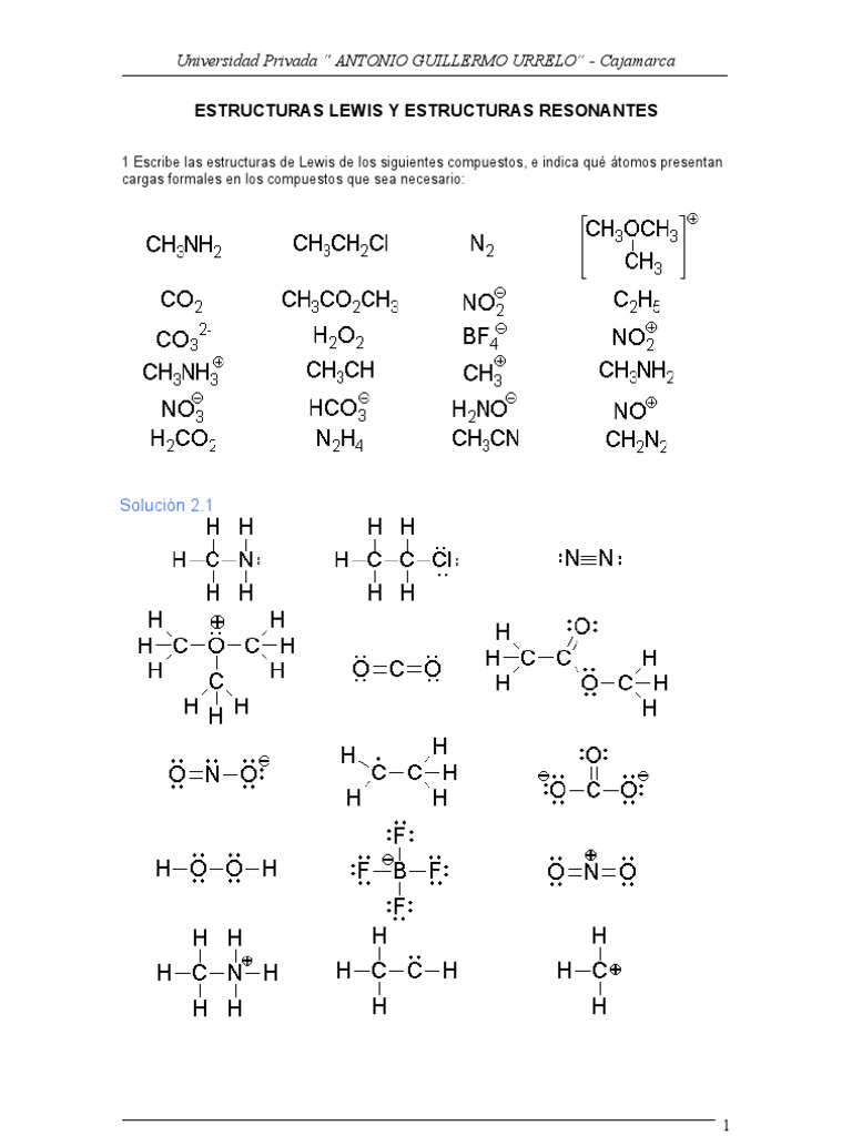 Estructuras Resonantes Ejercicios Resueltos | PDF | Aromaterapia ...
