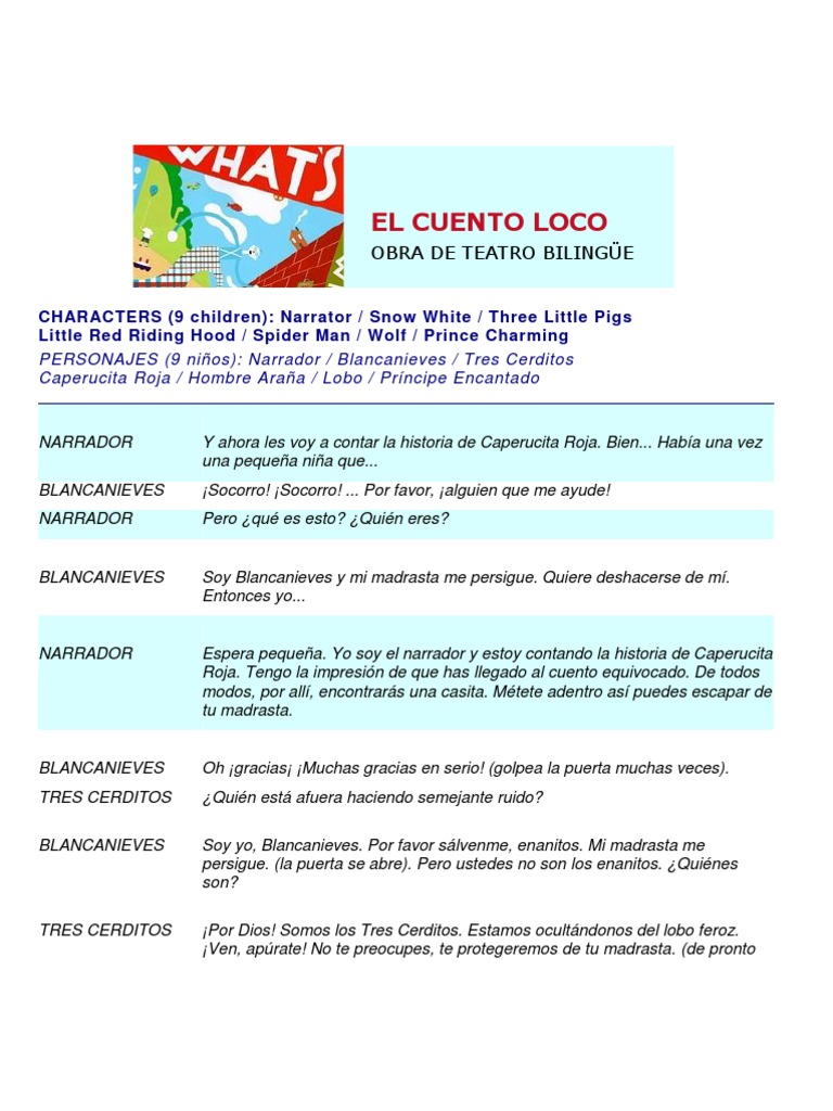 El Cuento Loco | PDF | Blanco como la nieve | Caperucita Roja