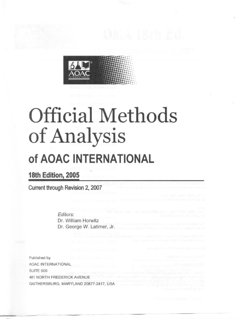 Analisis Aoac | PDF