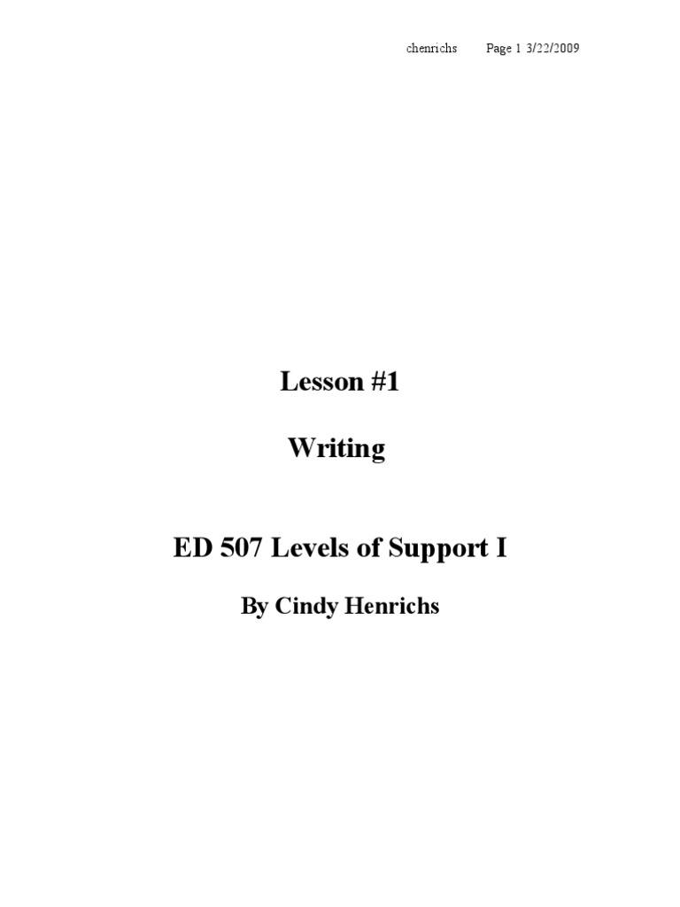 Writing Lesson Plan | PDF | Lesson Plan | Teachers