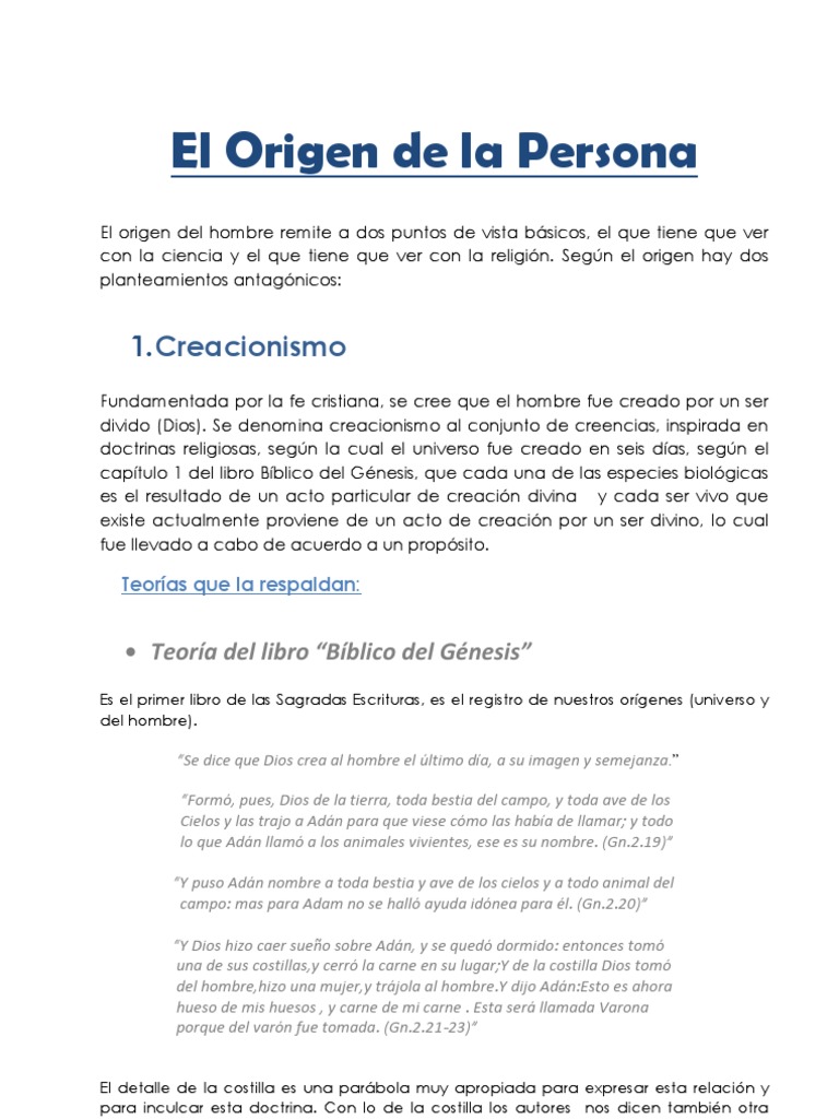 El Origen de La Persona | PDF | Charles Darwin | Evolución