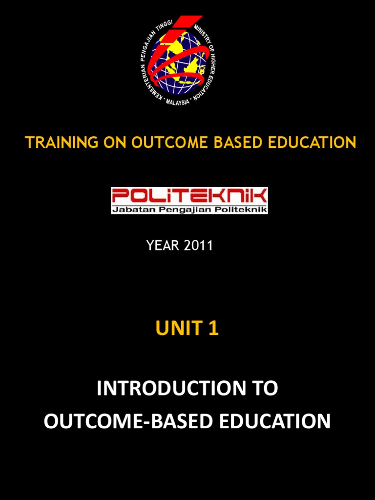 UNIT 1 OBE Introduction | PDF | Curriculum | Educational Assessment