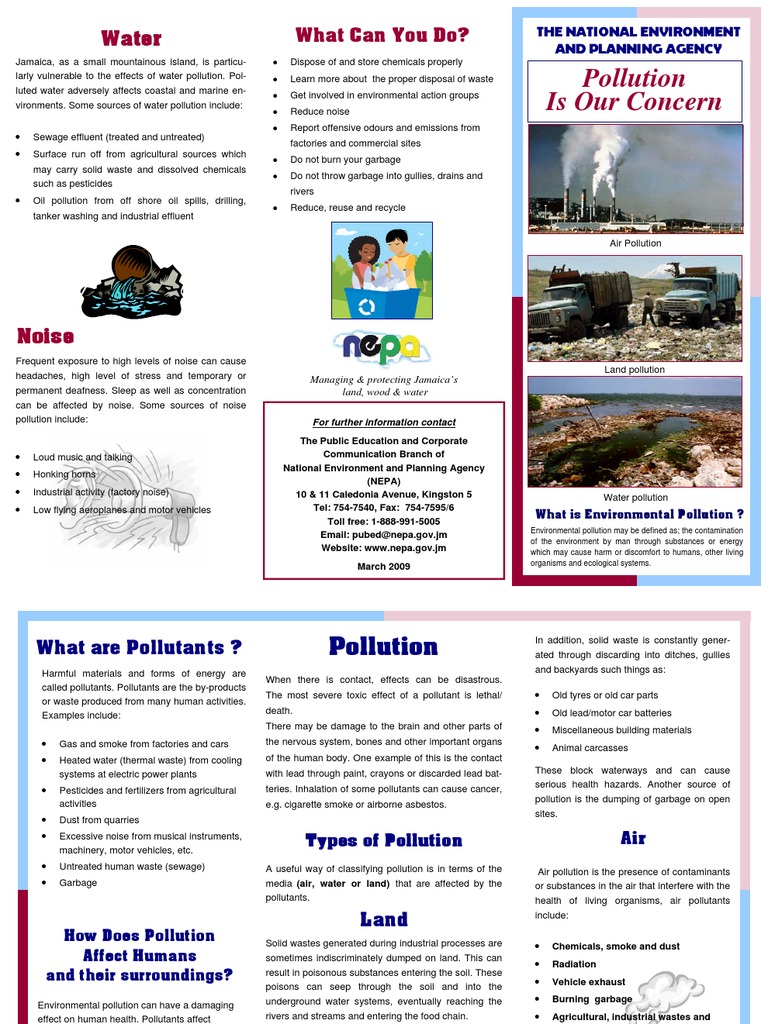 Pollution - Brochure | PDF | Pollution | Municipal Solid Waste