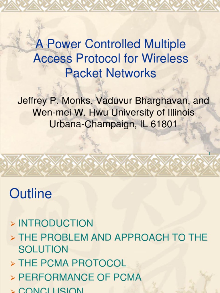A Power Controlled Multiple Access Protocol For Wireless | PDF | Channel Access Method ...