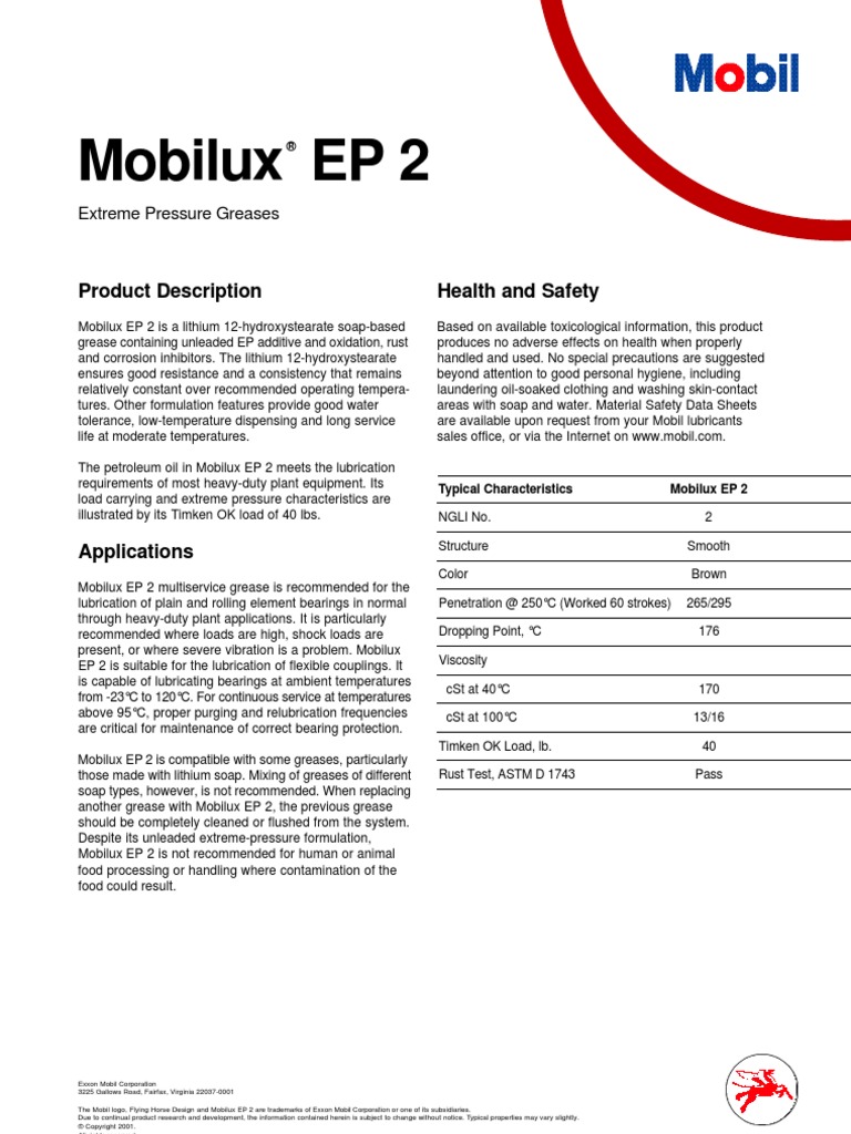 A11.18 - Mobilux EP 2 | Bearing (Mechanical) | Materials