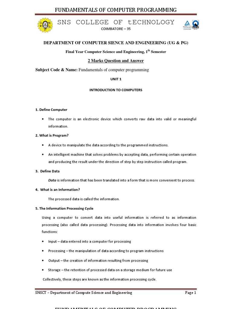 FOCP | PDF | Computer Data Storage | Computer Program