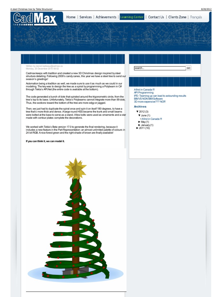 A Steel Christmas Tree by Tekla Structures! | PDF | Trees | Computing