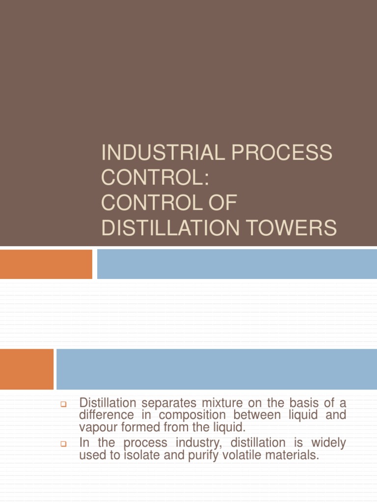 Instrumentation and Control of Distillation Towers | PDF | Distillation ...