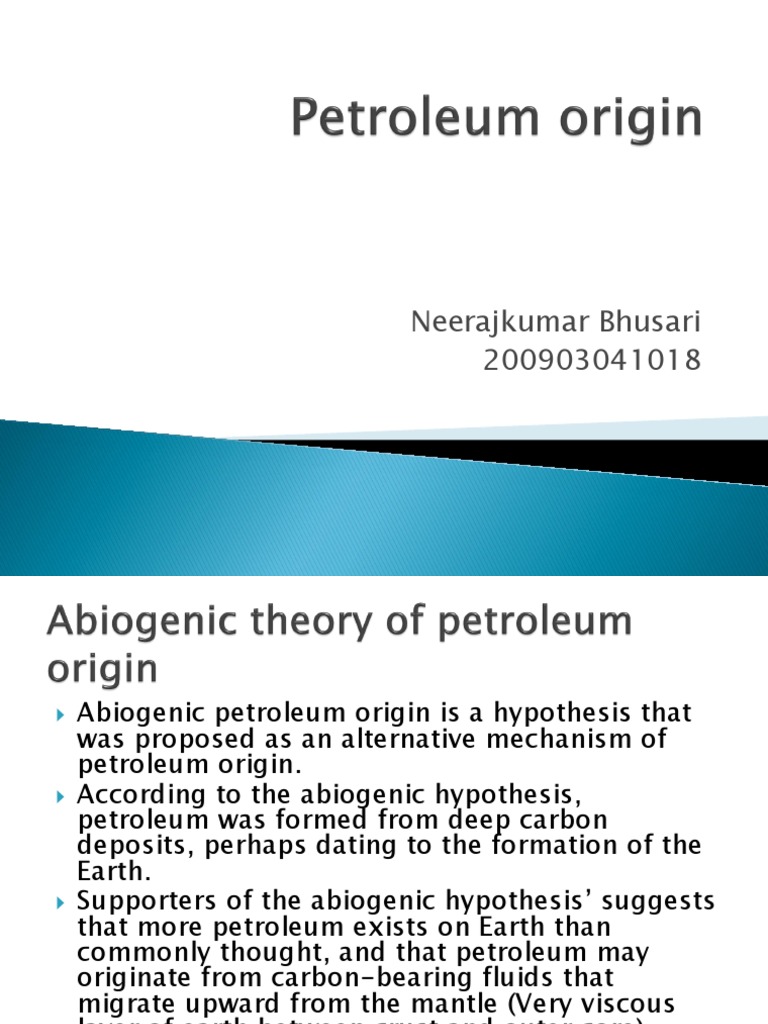 Abiogenic vs. Organic Petroleum Origins | PDF | Petroleum | Rock (Geology)