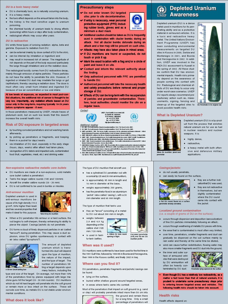 Depleted Uranium Awareness: Precautionary Steps | PDF | Uranium ...