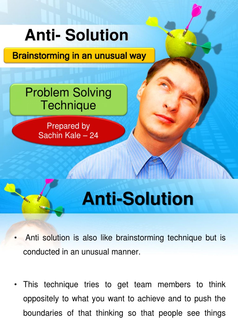 Anti-Solution Brainstorming Technique | PDF