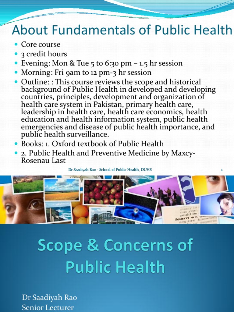 Fundamentals of Public Health Overview | PDF | Public Health | Health ...