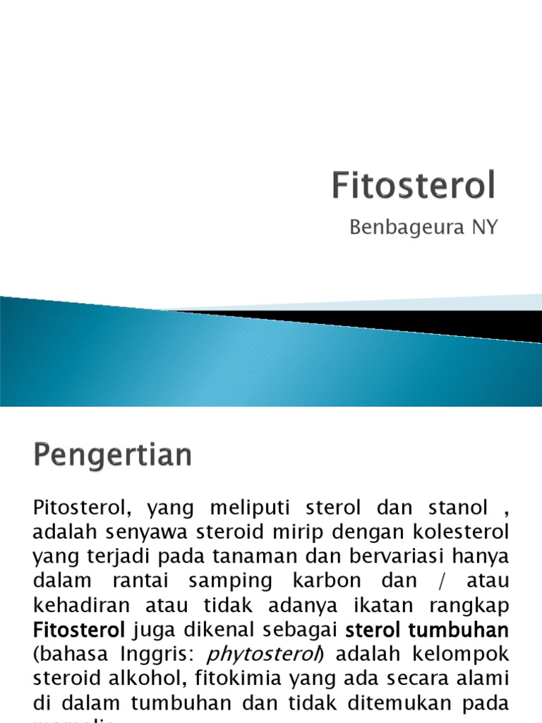 Fitosterol (Benbageura) | PDF | Kesehatan Holistik