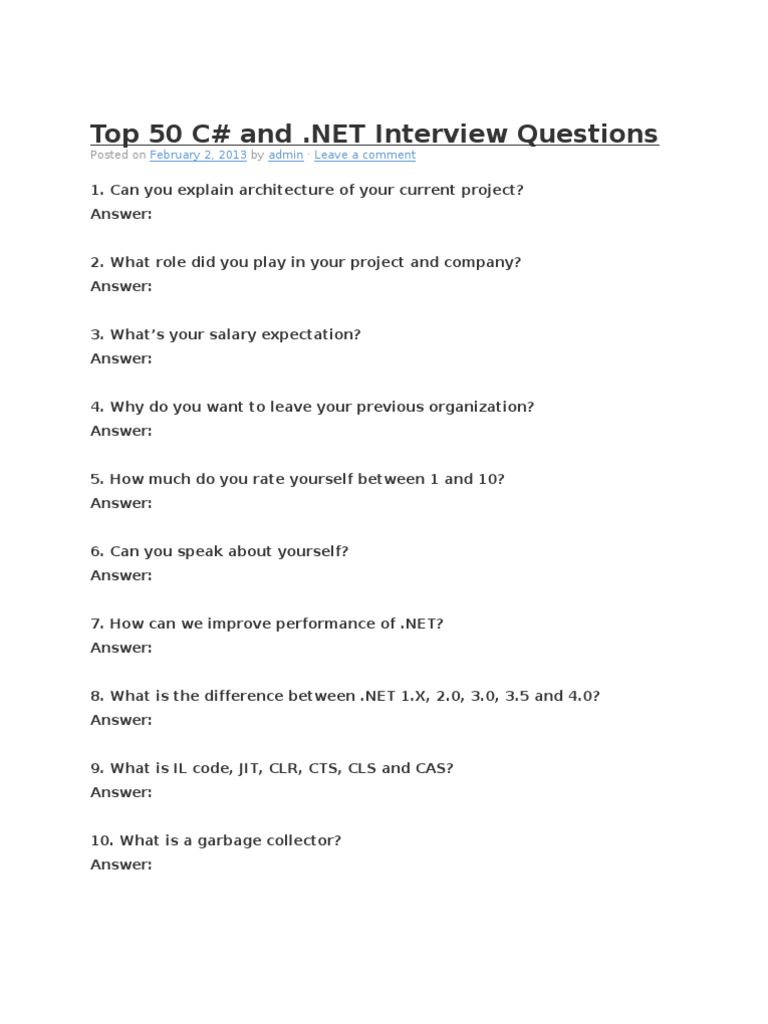 Top 50 C1 | PDF | Entity Framework | Language Integrated Query