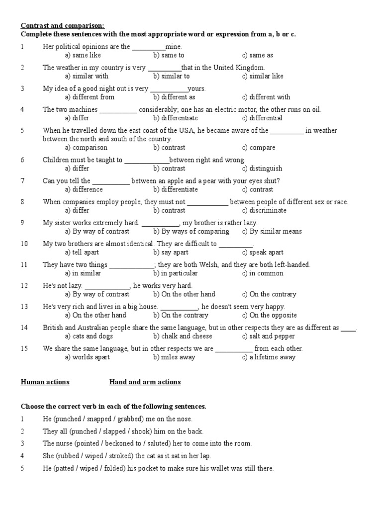 Contrasting Actions and Expressions | PDF | Languages