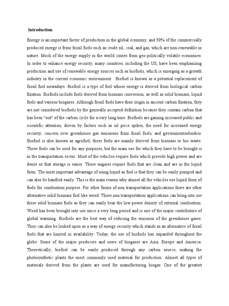 Biofuel Assignment | PDF | Biofuel | Biodiesel