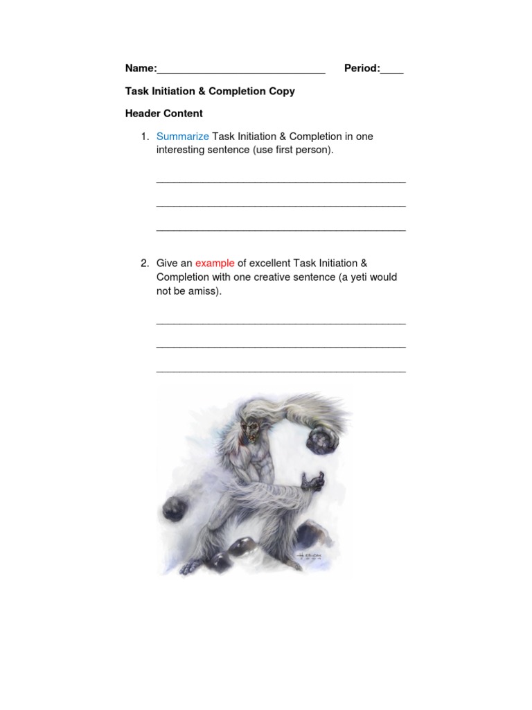 Task Initiation and Completion | PDF | Computers