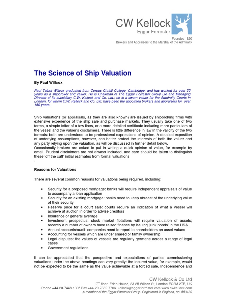 The Science of Ship Valuation: An In-Depth Look at the Methods and ...