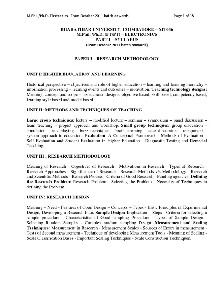 M.Phil Syllabus | PDF | Programmable Logic Controller ...