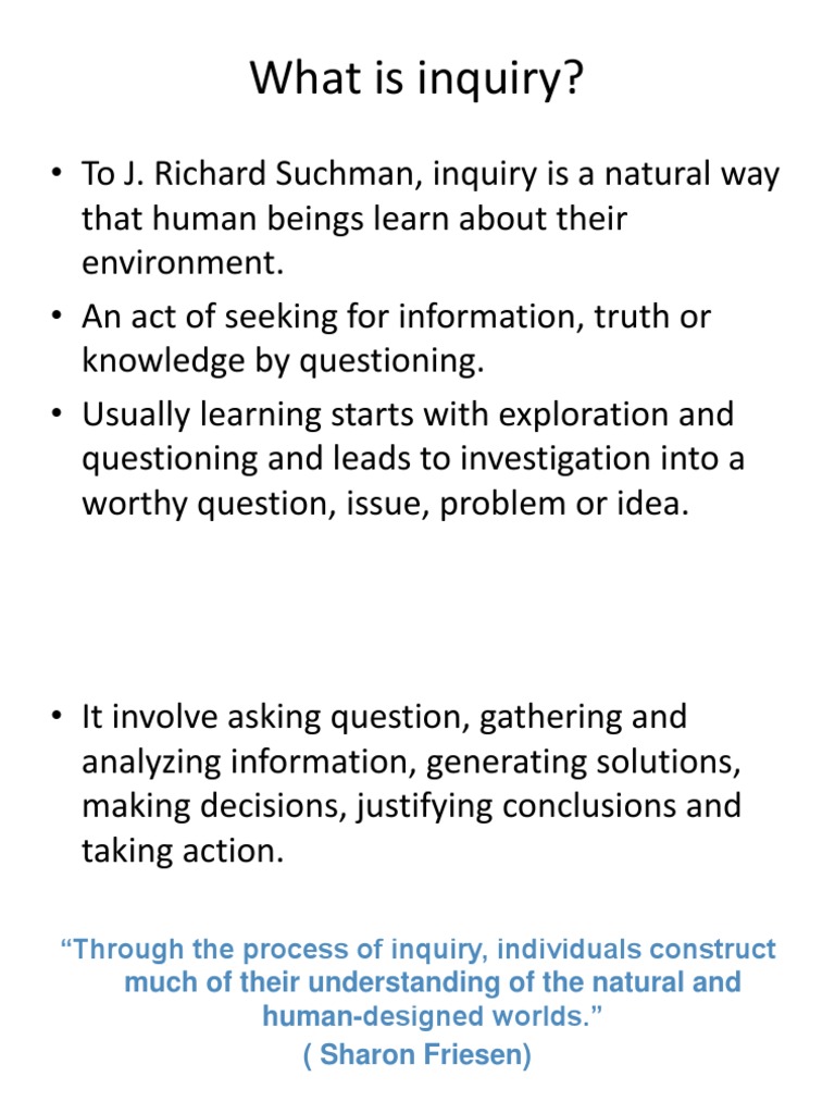 What Is Inquiry | PDF
