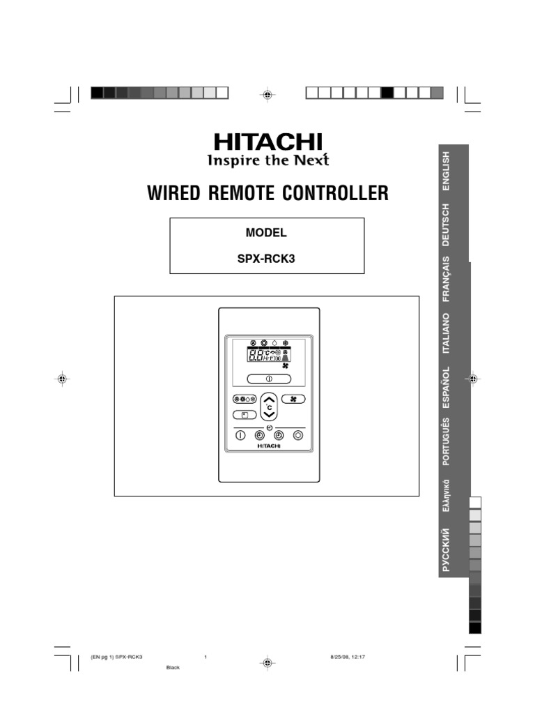 Wired Remote Controller: Model Spx-Rck3 | Download Free PDF | Hvac | Air Conditioning