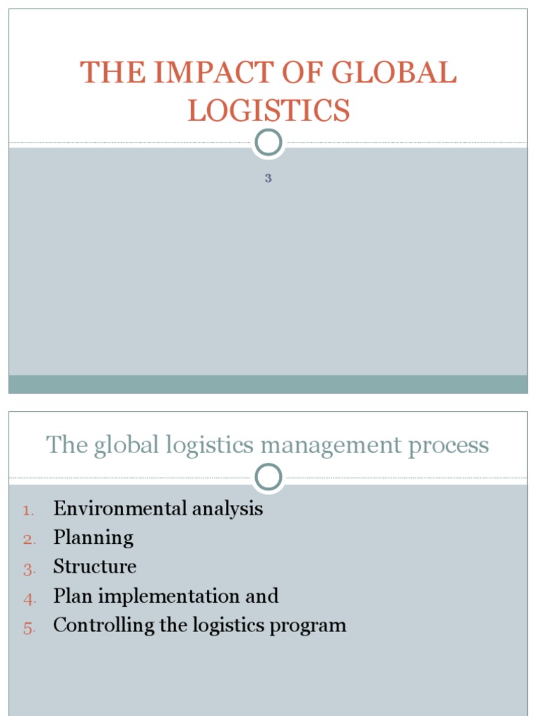 Strategies for Developing an Effective Global Logistics Strategy ...